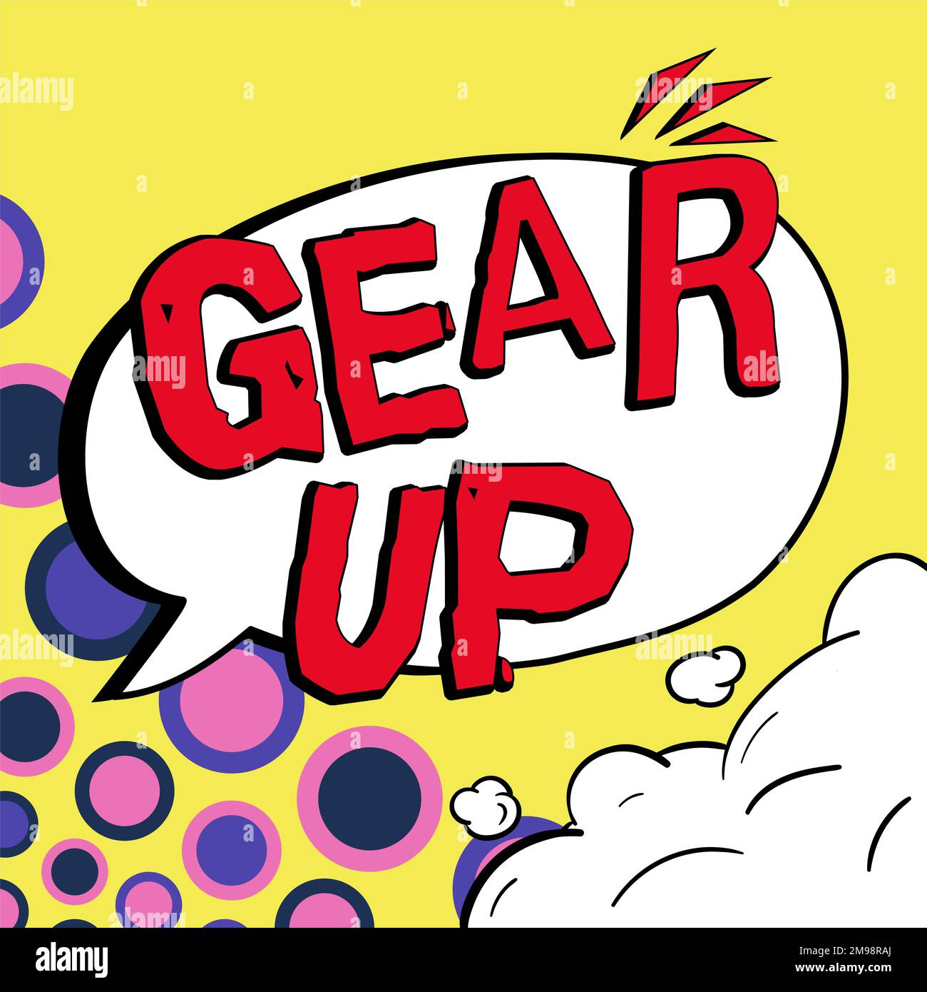 Conceptual caption Gear Up. Business approach Asking someone to put his ...
