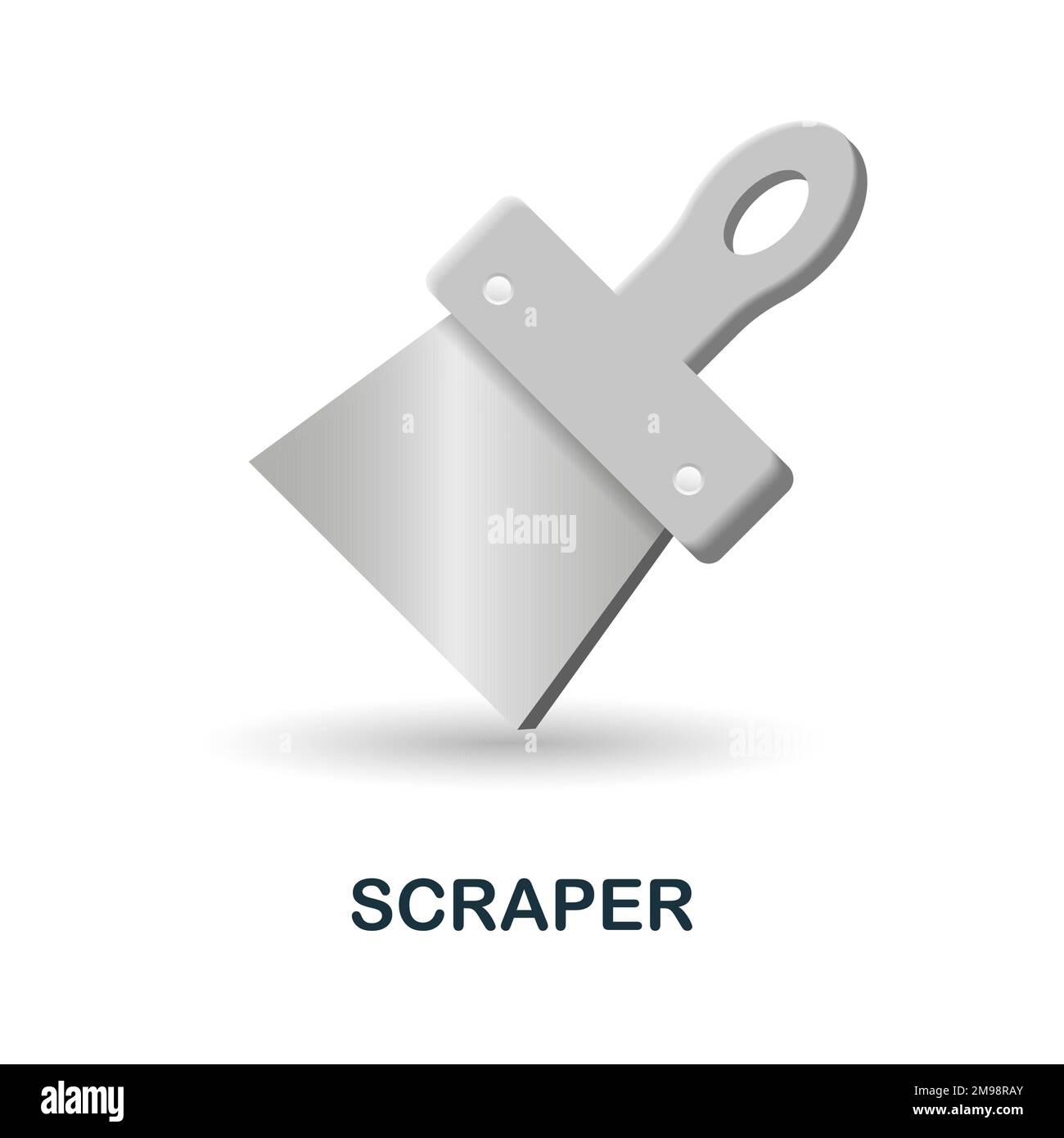 Scraper icon. 3d illustration from construction instruments collection ...