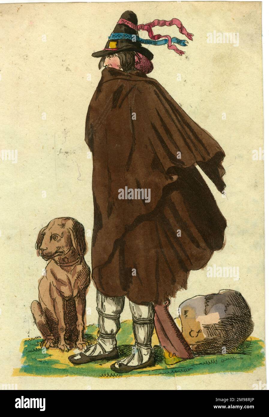 Italian brigand and his dog Stock Photo - Alamy