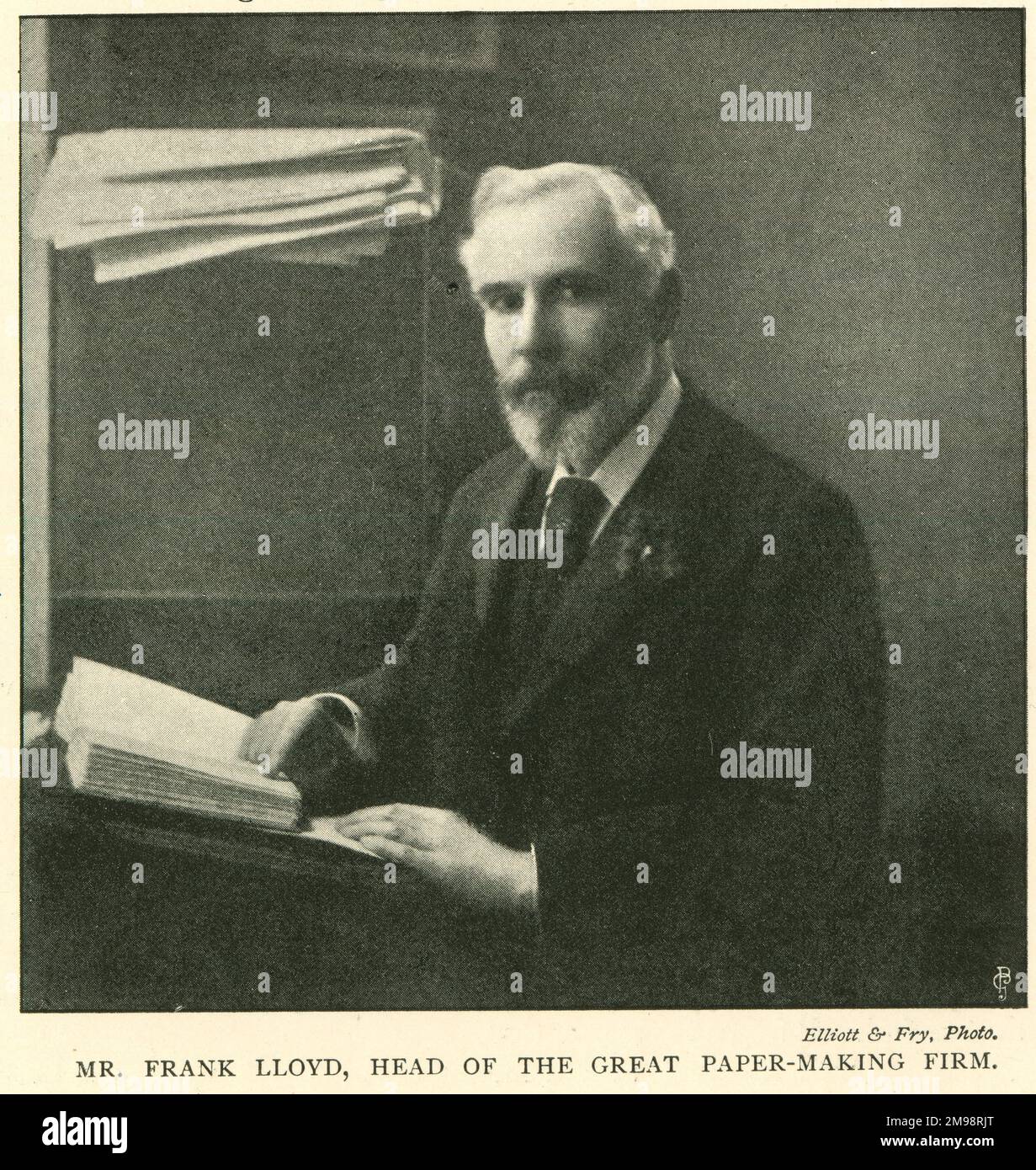 Frank Lloyd, head of the paper-making firm Stock Photo - Alamy