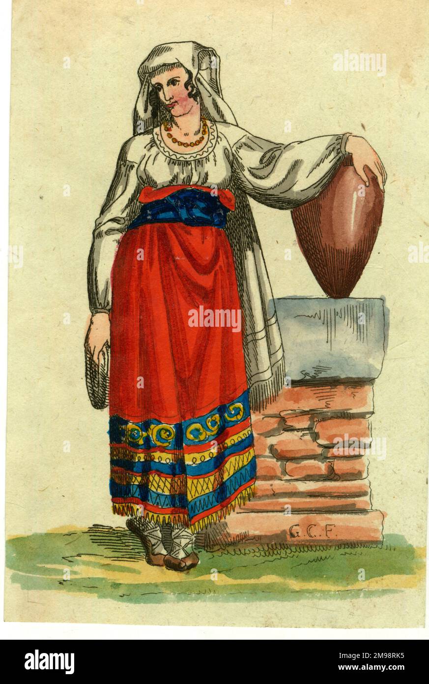 Italian woman in traditional costume Stock Photo - Alamy