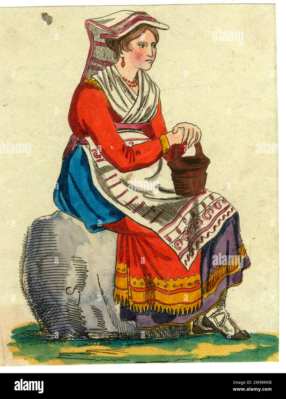 Italian woman in traditional costume Stock Photo - Alamy