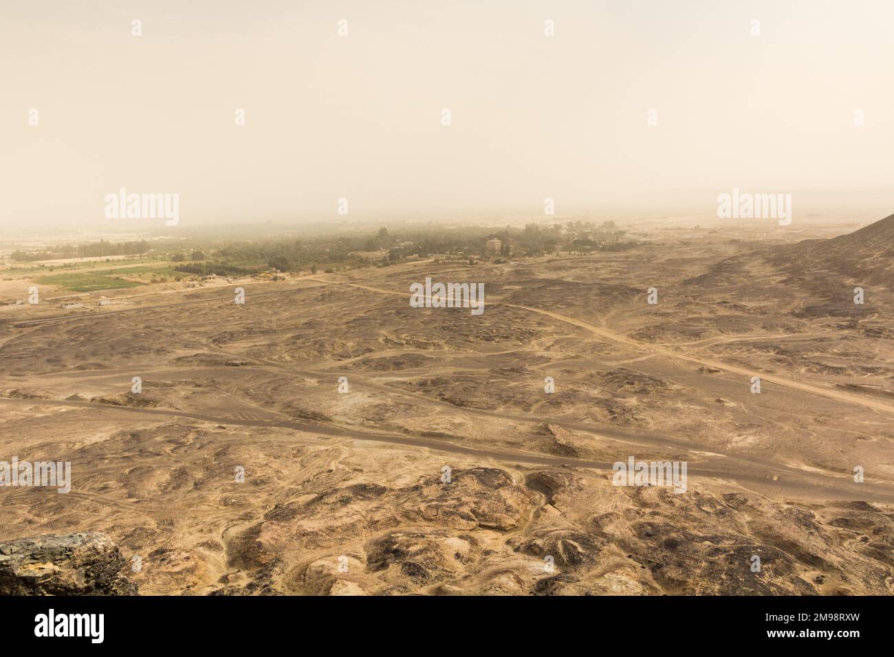 Aerial view of Bahariya oasis, Egypt Stock Photo - Alamy