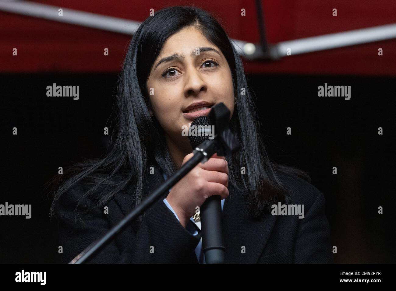 London, UK. 16 January, 2023. Zarah Sultana, Labour MP for Coventry ...