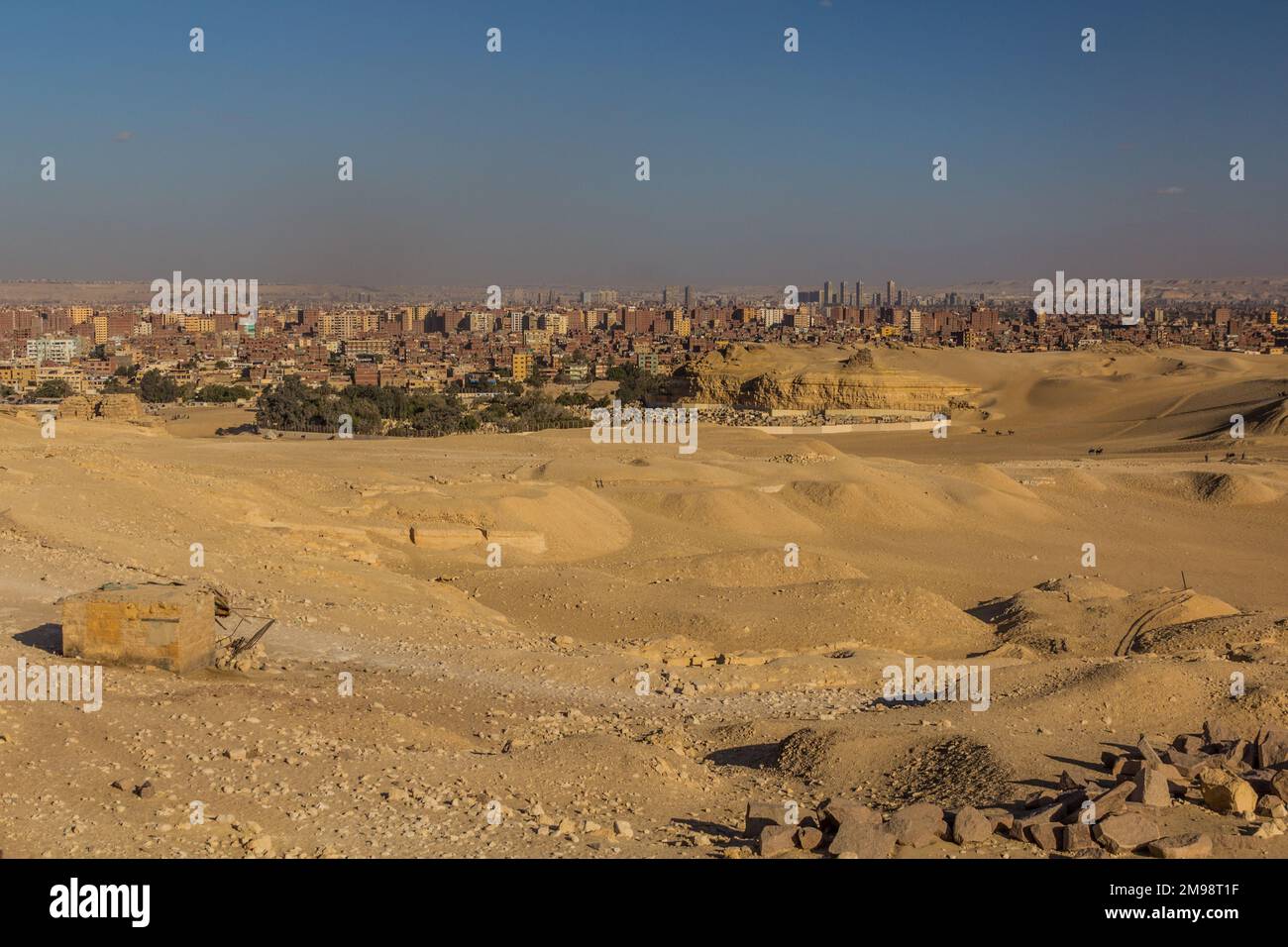 View of Cairo from Giza pyramids, Egypt Stock Photo - Alamy