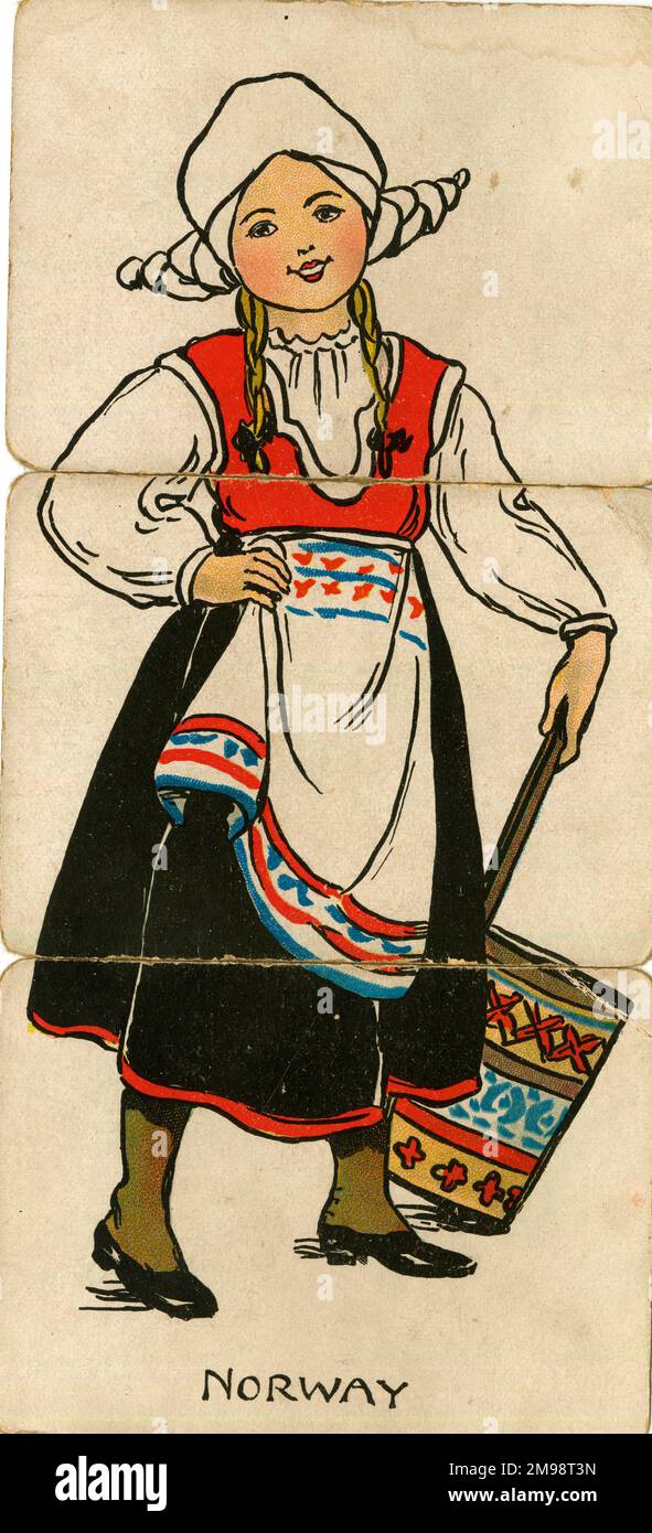 Traditional Norwegian Clothing Drawing