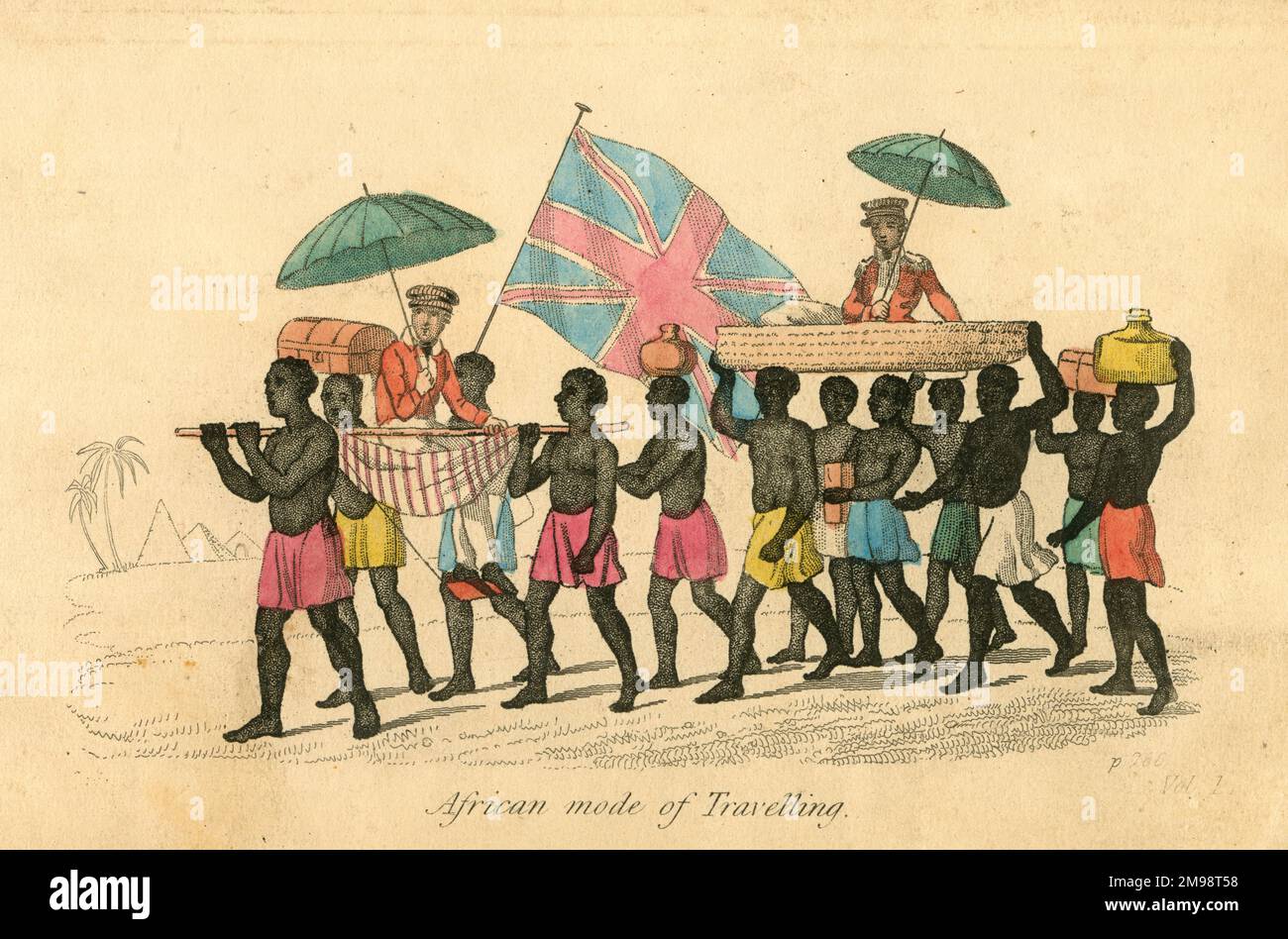 African Mode of Travelling for white colonials Stock Photo - Alamy