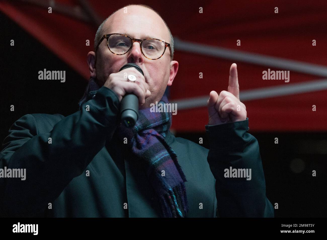 London, UK. 16 January, 2023. Paul Nowak, General Secretary of the ...
