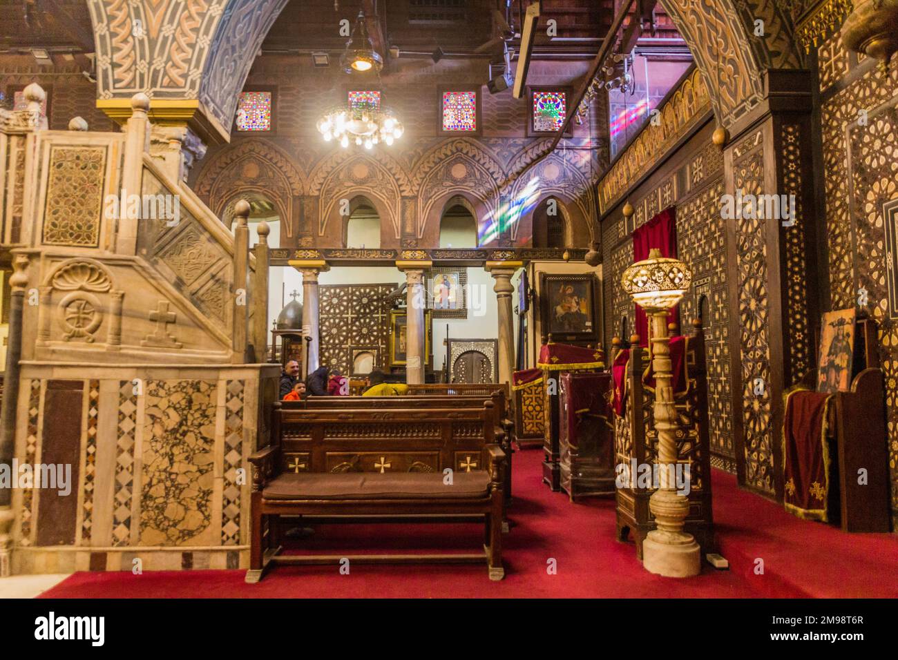 CAIRO, EGYPT - JANUARY 28, 2019: Interior of the Hanging Church in ...