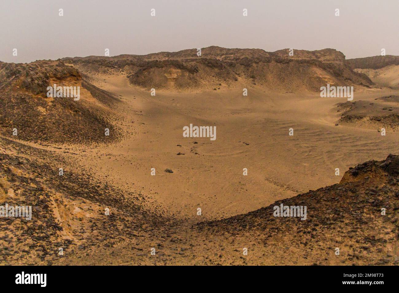 Desert moon-like landscape near Bahariya oasis, Egypt Stock Photo - Alamy