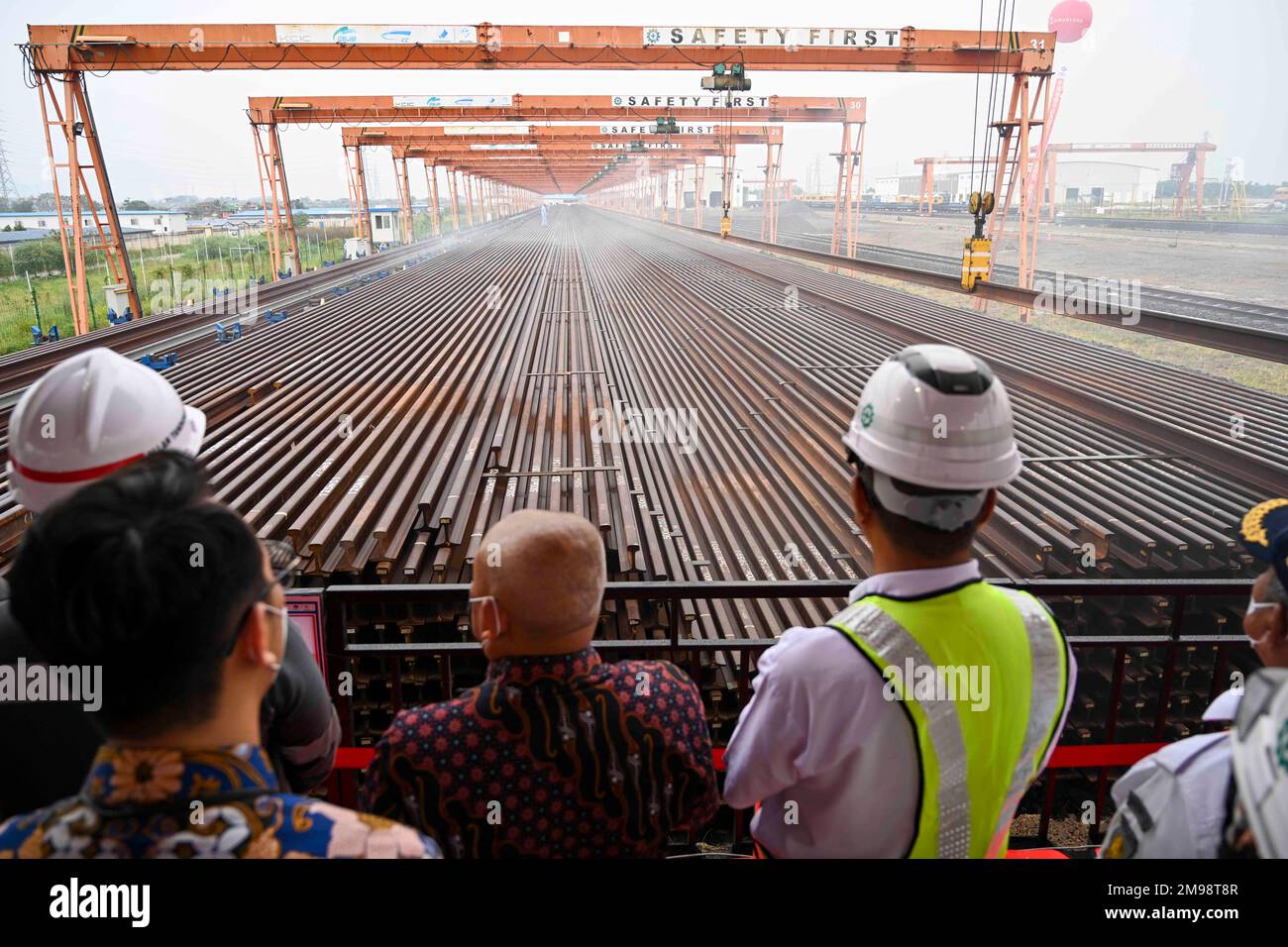 Jakarta, Indonesia. 17th Jan, 2023. People attend a ceremony marking the completion of the ...