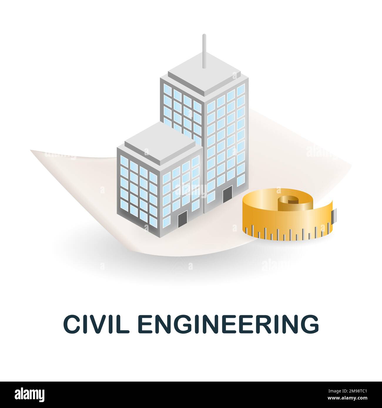 Civil Engineering icon. 3d illustration from engineering collection ...