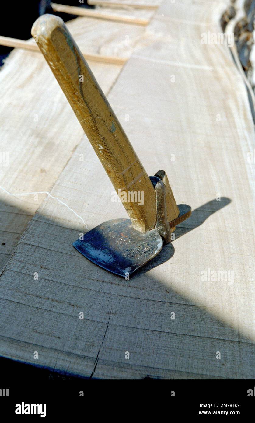 Adze traditional tool of marine carpenter VarProvence Stock Photo - Alamy