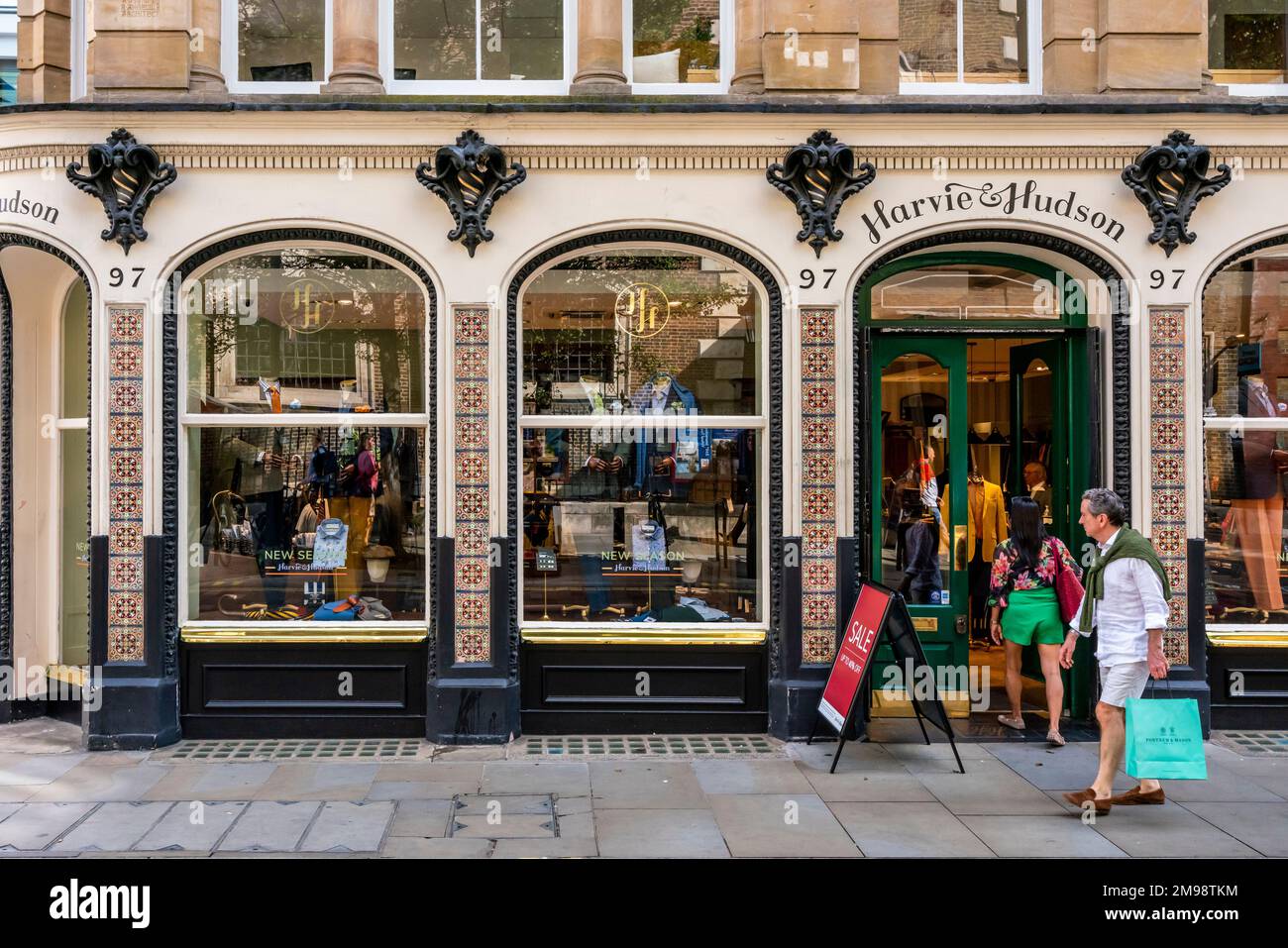 Harvie & Hudson Mens Clothing Store, Jermyn Street, London, Uk Stock ...