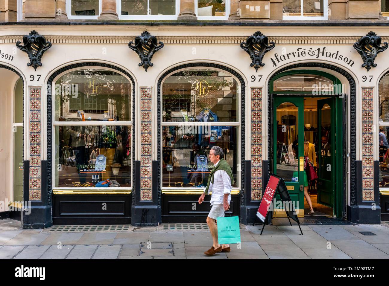 Harvie & Hudson Mens Clothing Store, Jermyn Street, London, Uk Stock ...