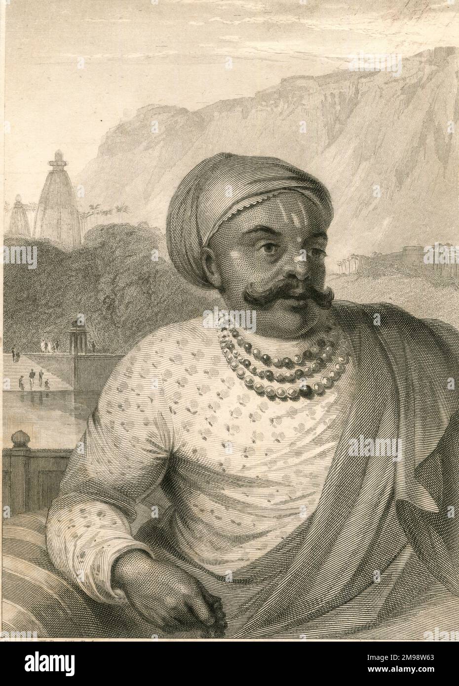 Mahadji Scindia (Mahadaji Shinde, 1730-1794), a Maratha ruler of the ...