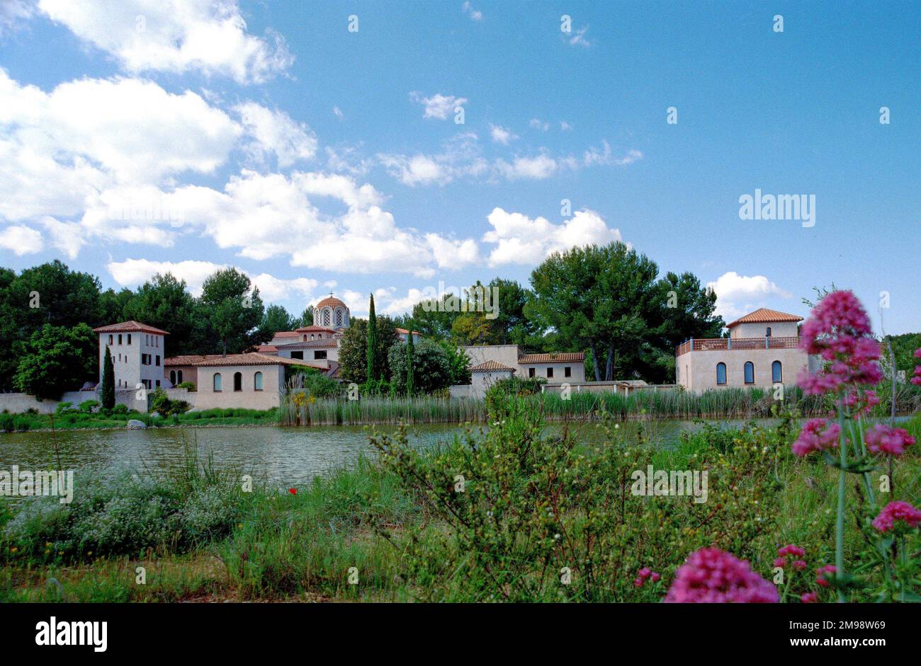 Pond of the St Michel Orthodox monastery in Lorgues Var Provence Stock ...