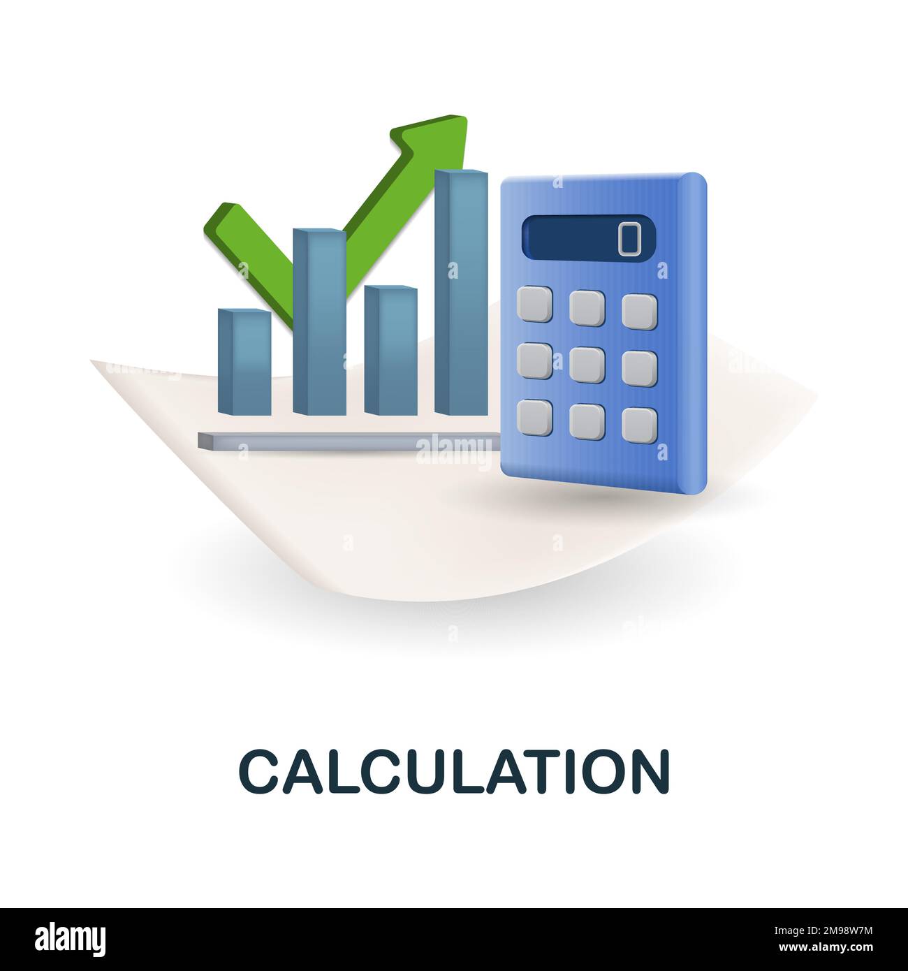Calculation icon. 3d illustration from engineering collection. Creative ...
