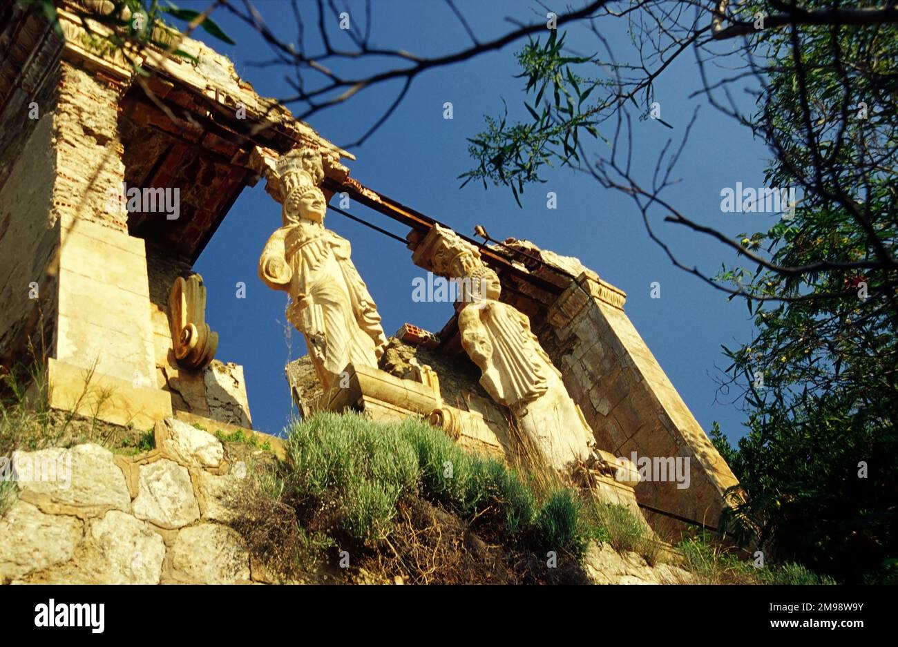 Ruins of the Temple of Hercules at Cavalière in the Var Provence Stock ...