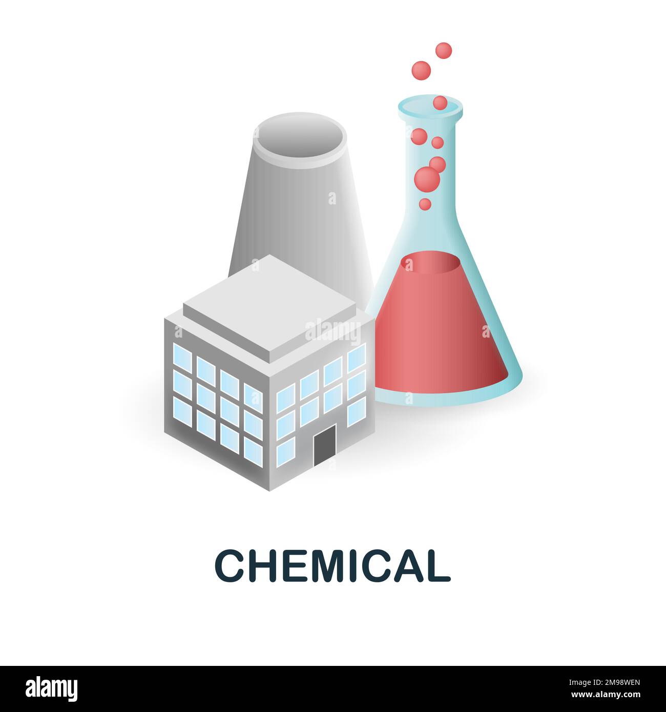Chemical icon. 3d illustration from engineering collection. Creative ...