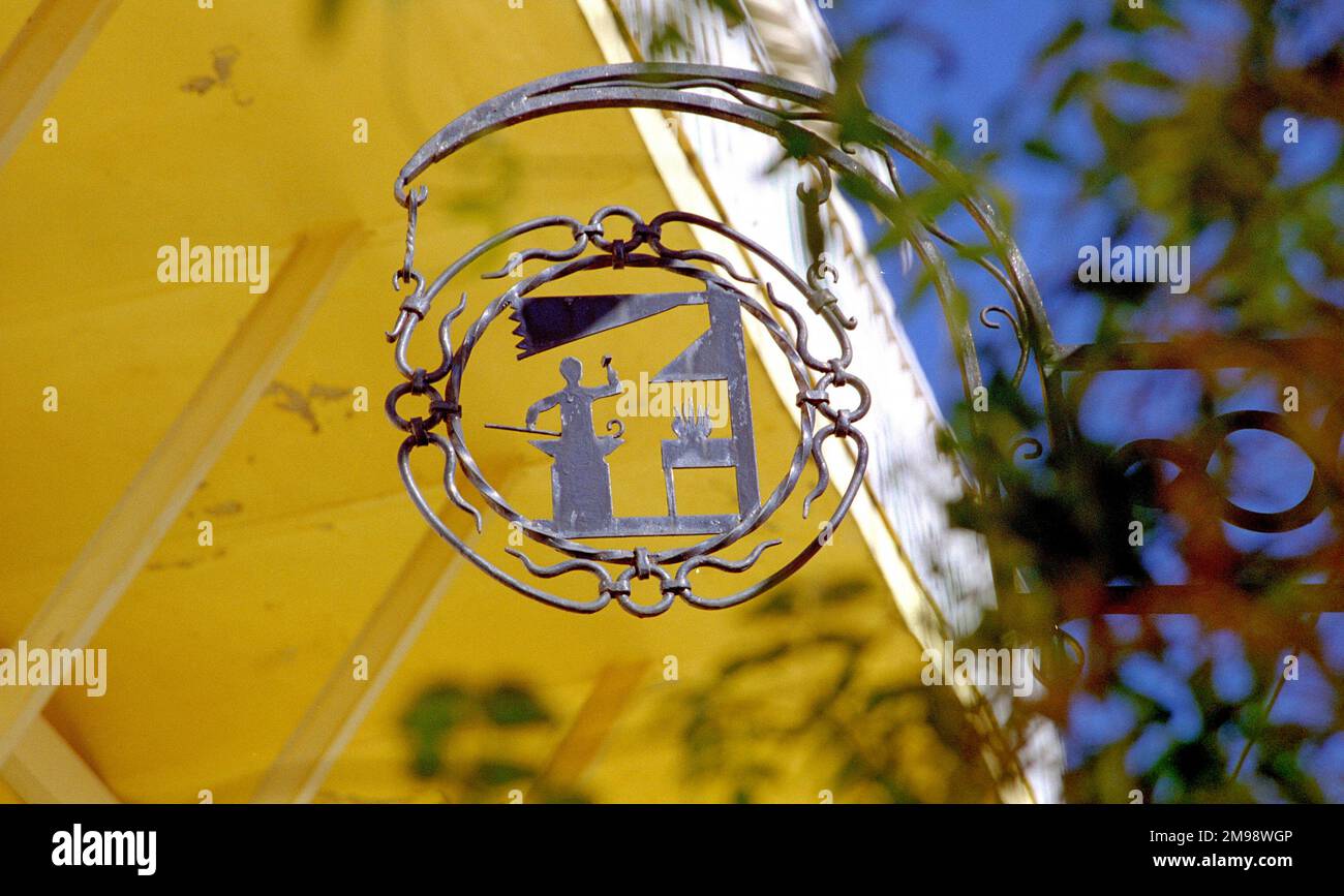 Wrought iron trade sign in the Var Provence Stock Photo - Alamy