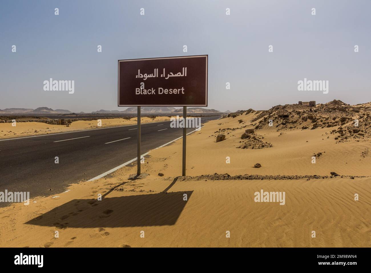 Western sahara road sign hi-res stock photography and images - Alamy