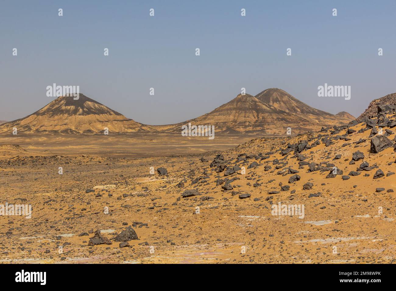 Landscape of the Black Desert, Egypt Stock Photo - Alamy