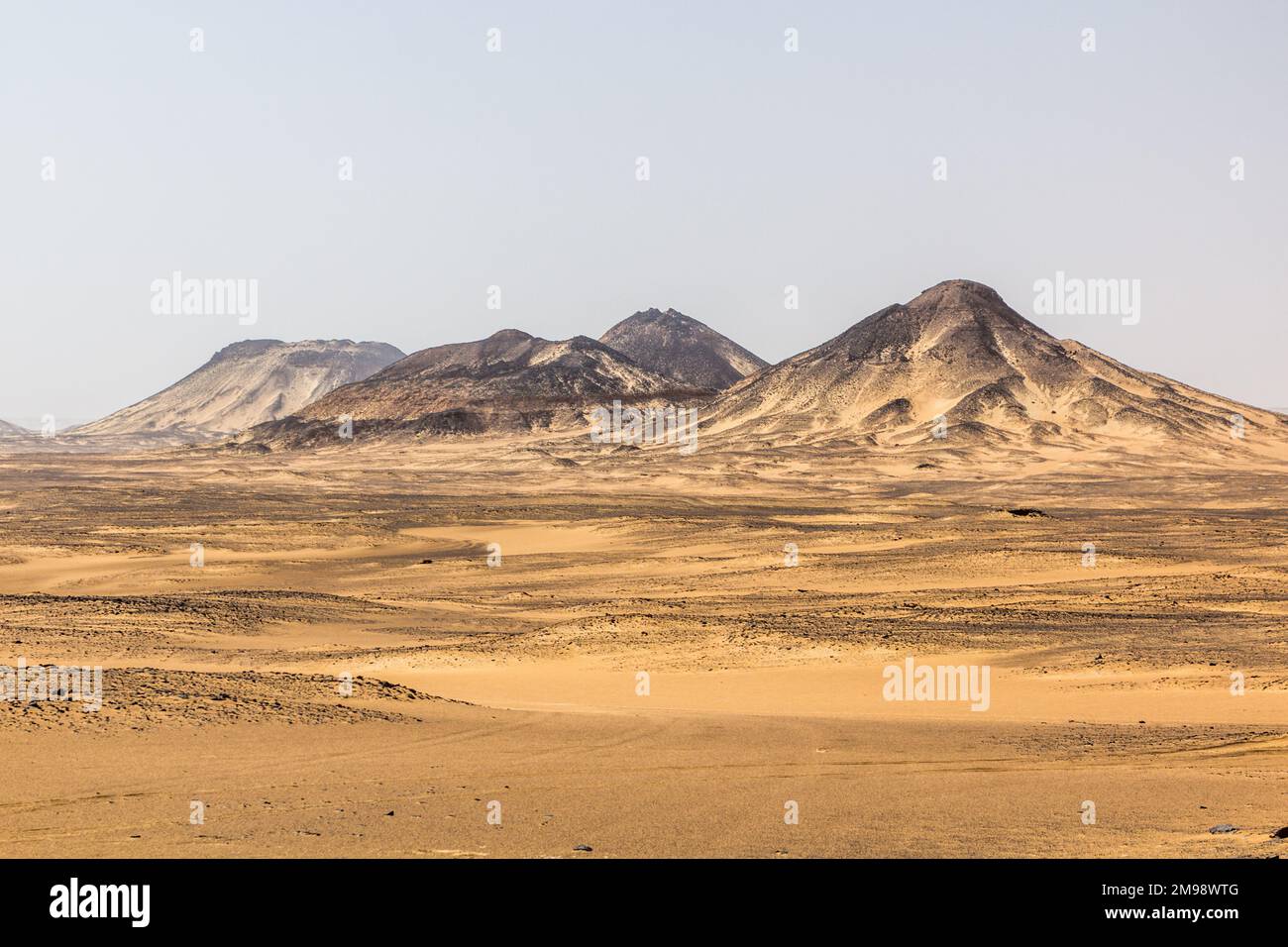 Landscape of the Black Desert, Egypt Stock Photo - Alamy
