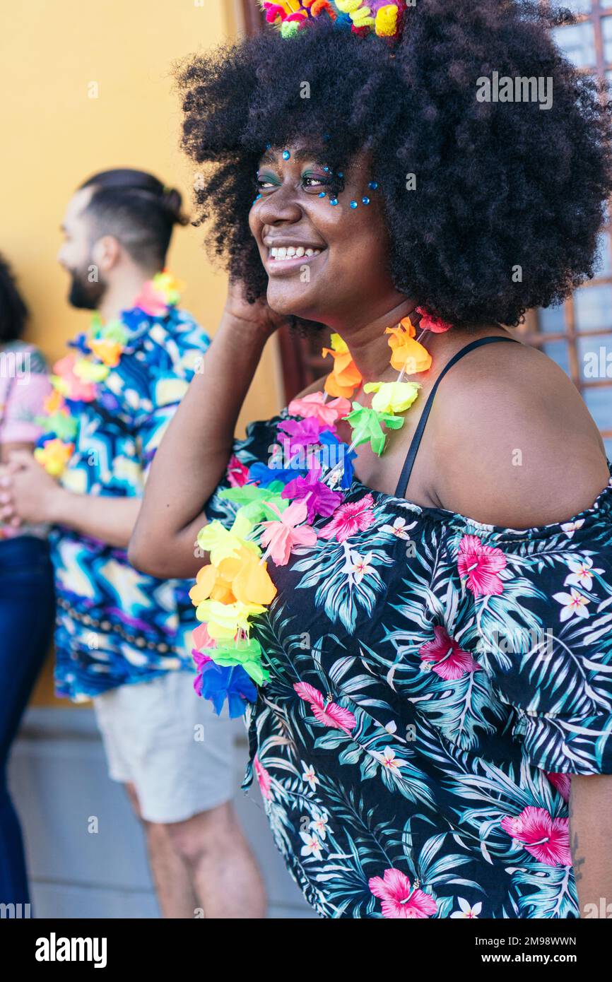 People having fun in the Street Carnival Stock Photo - Alamy