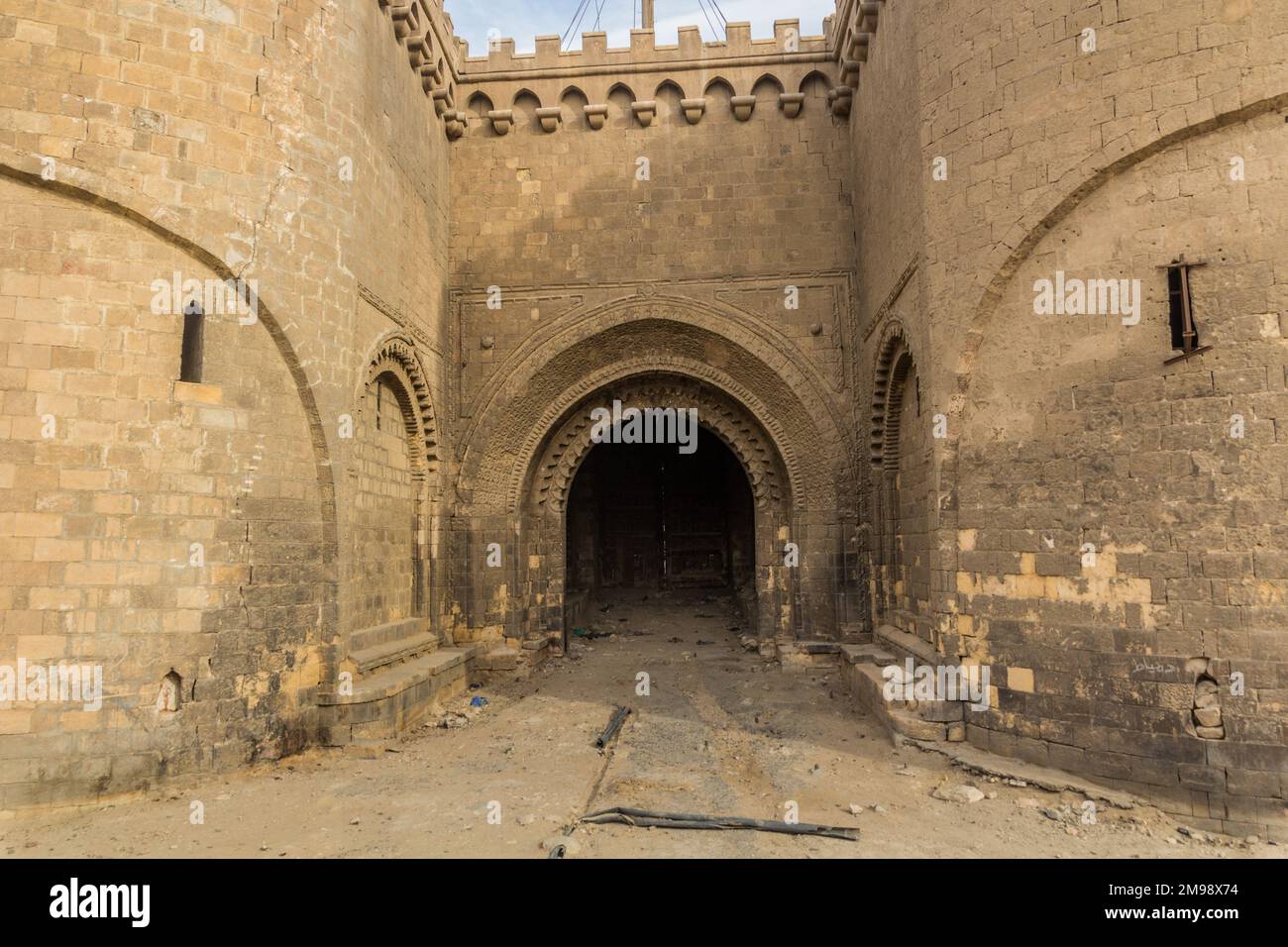 Bab al Azad gate of the Citadel in Cairo, Egypt Stock Photo - Alamy