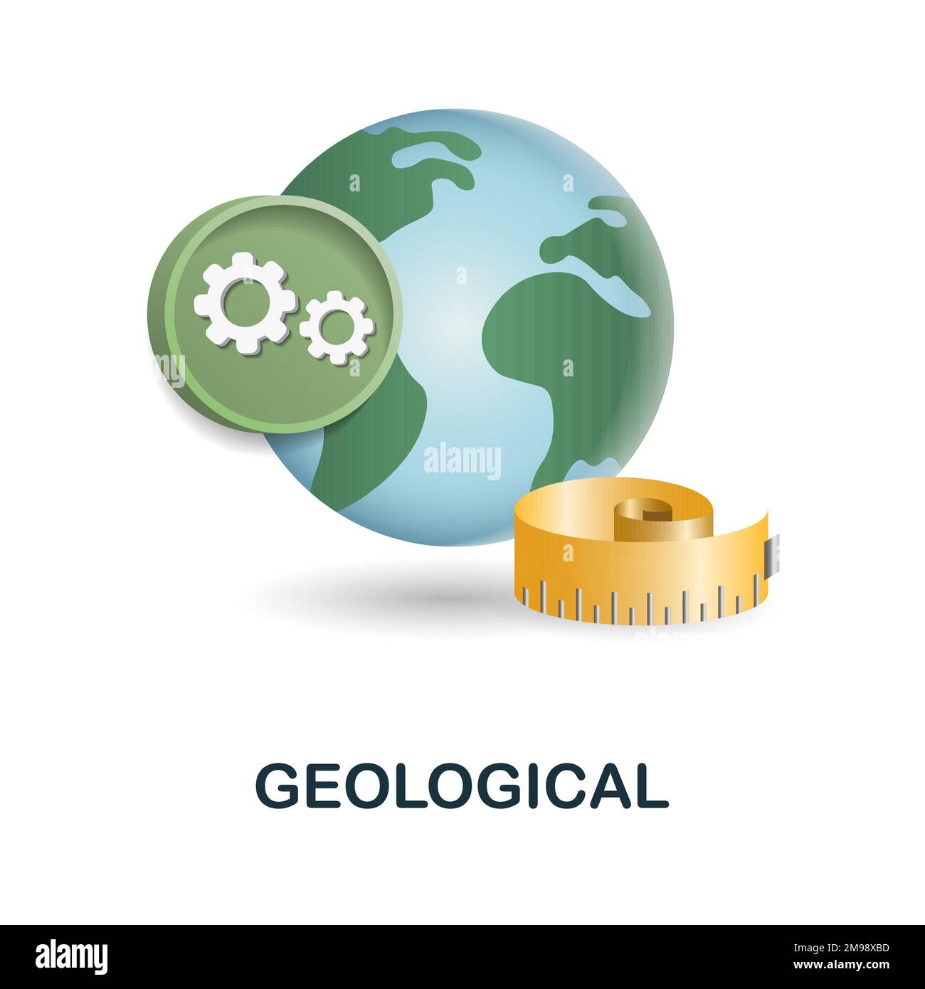 Geological icon. 3d illustration from engineering collection. Creative ...