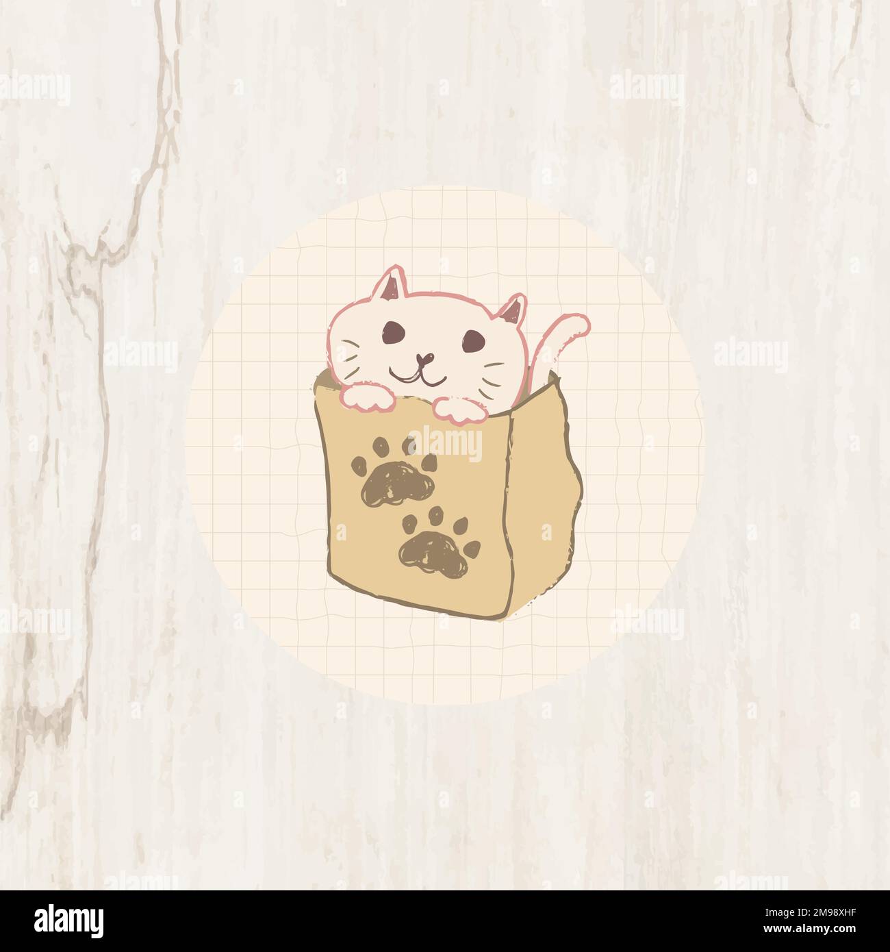 Cute cat story highlights icon for social media vector Stock Vector ...