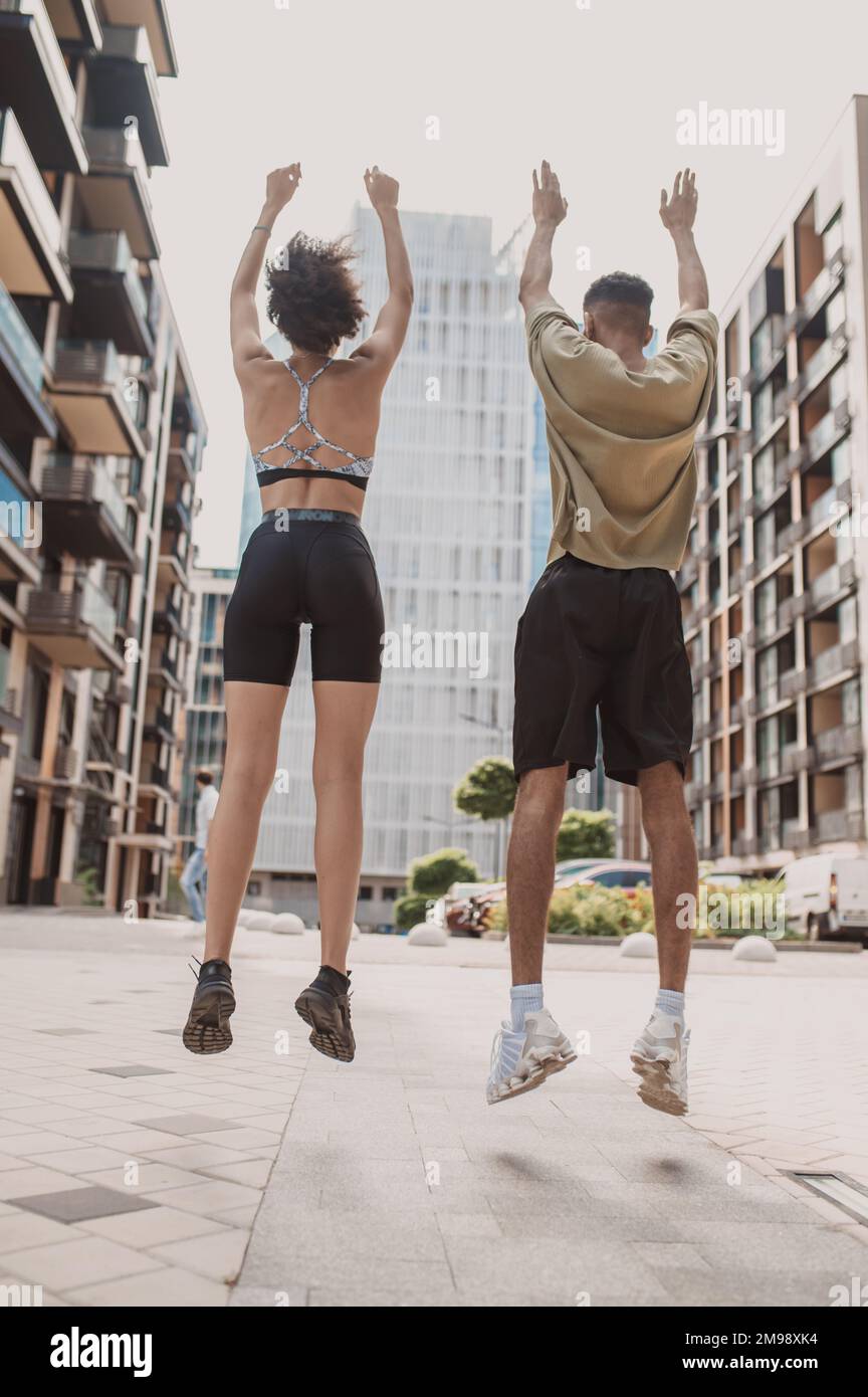 Jumping workout hi-res stock photography and images - Alamy