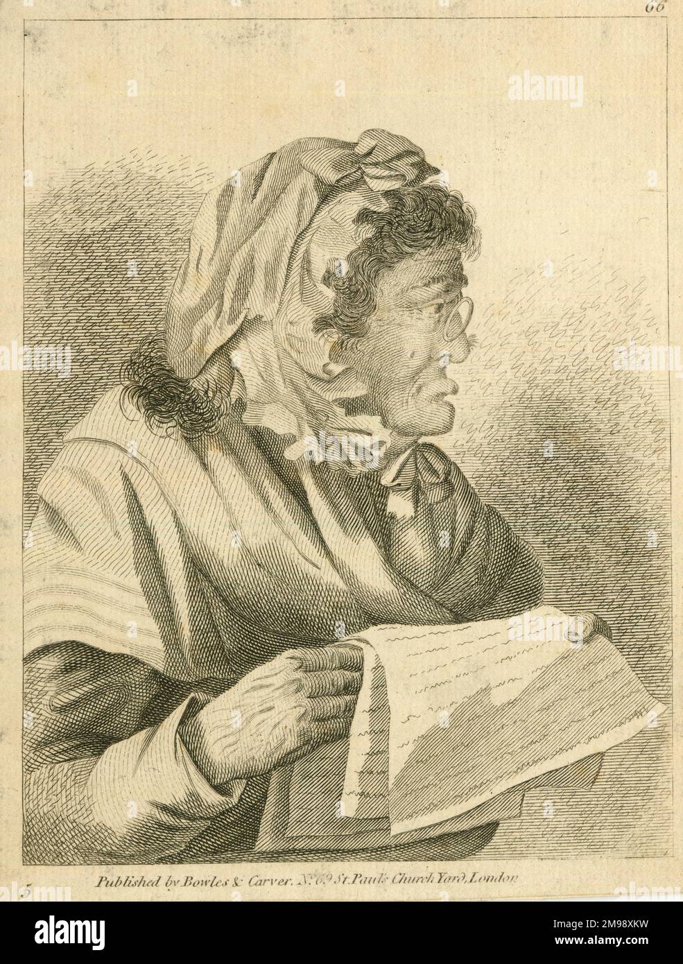 Caricature, possibly by Robert Dighton, English portrait painter ...