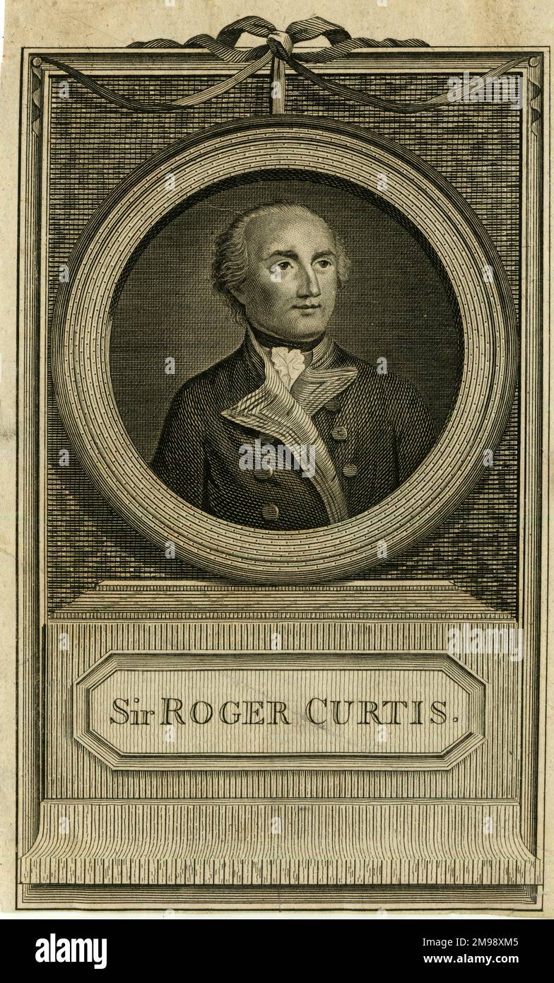 Sir Roger Curtis, 1st Baronet (1746-1816), Royal Navy Admiral Stock ...