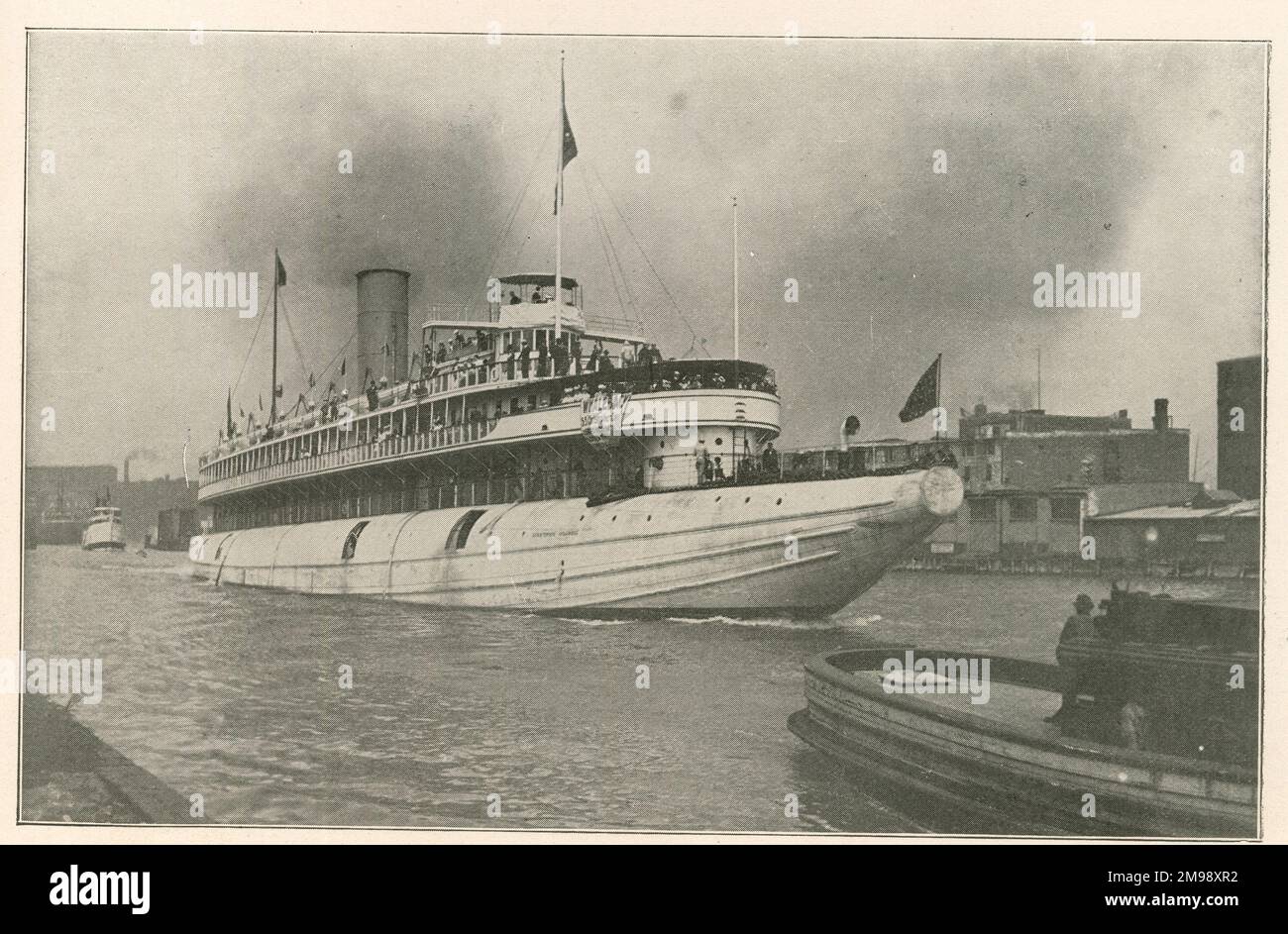 A Whaleback Steamer on Lake Michigan, Chicago, Illinois, USA Stock ...