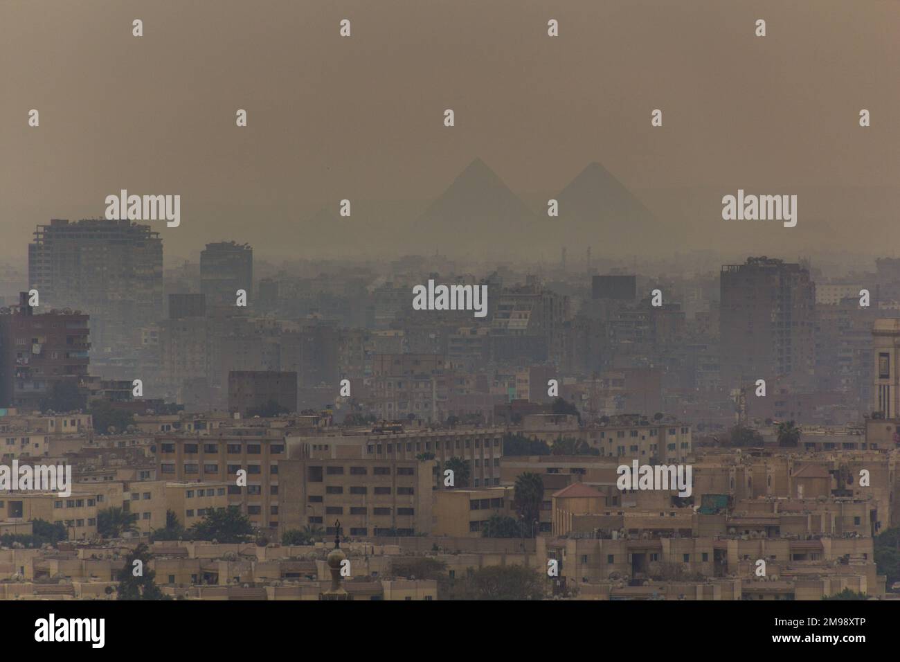 Pyramids of giza aerial view hi-res stock photography and images - Alamy