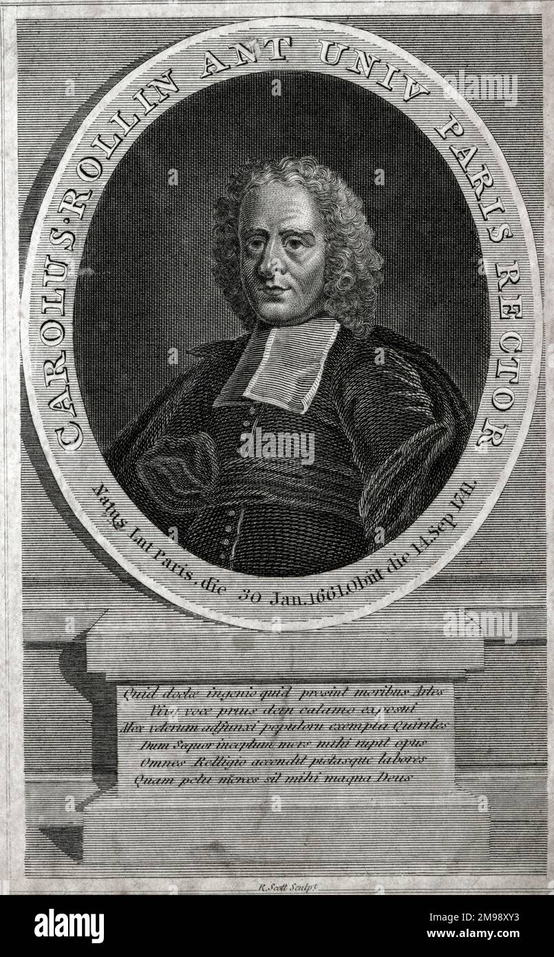 Charles Rollin (1661-1741), French historian and educator, Rector of ...