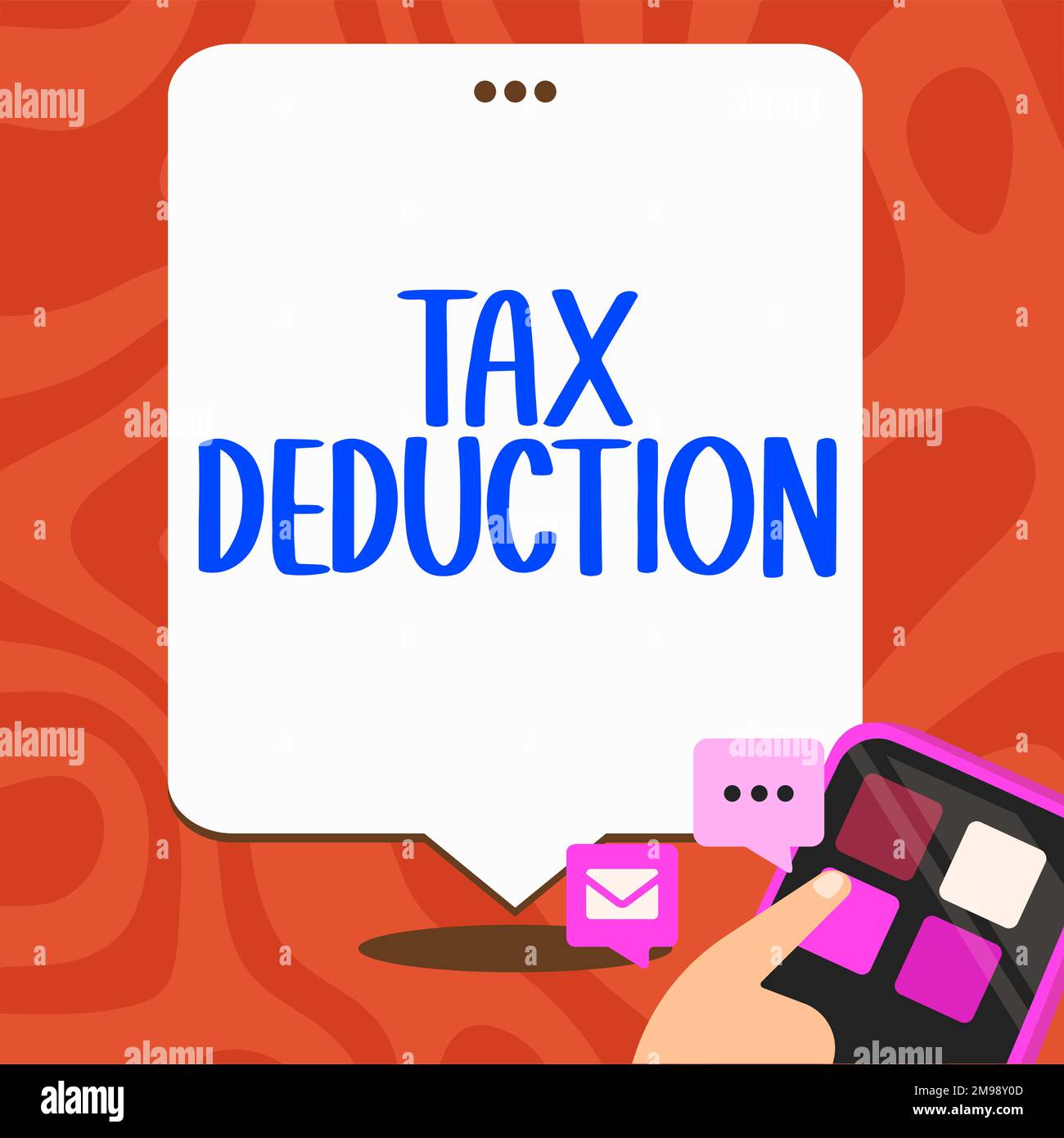 Sign displaying Tax Deduction. Concept meaning amount subtracted from ...