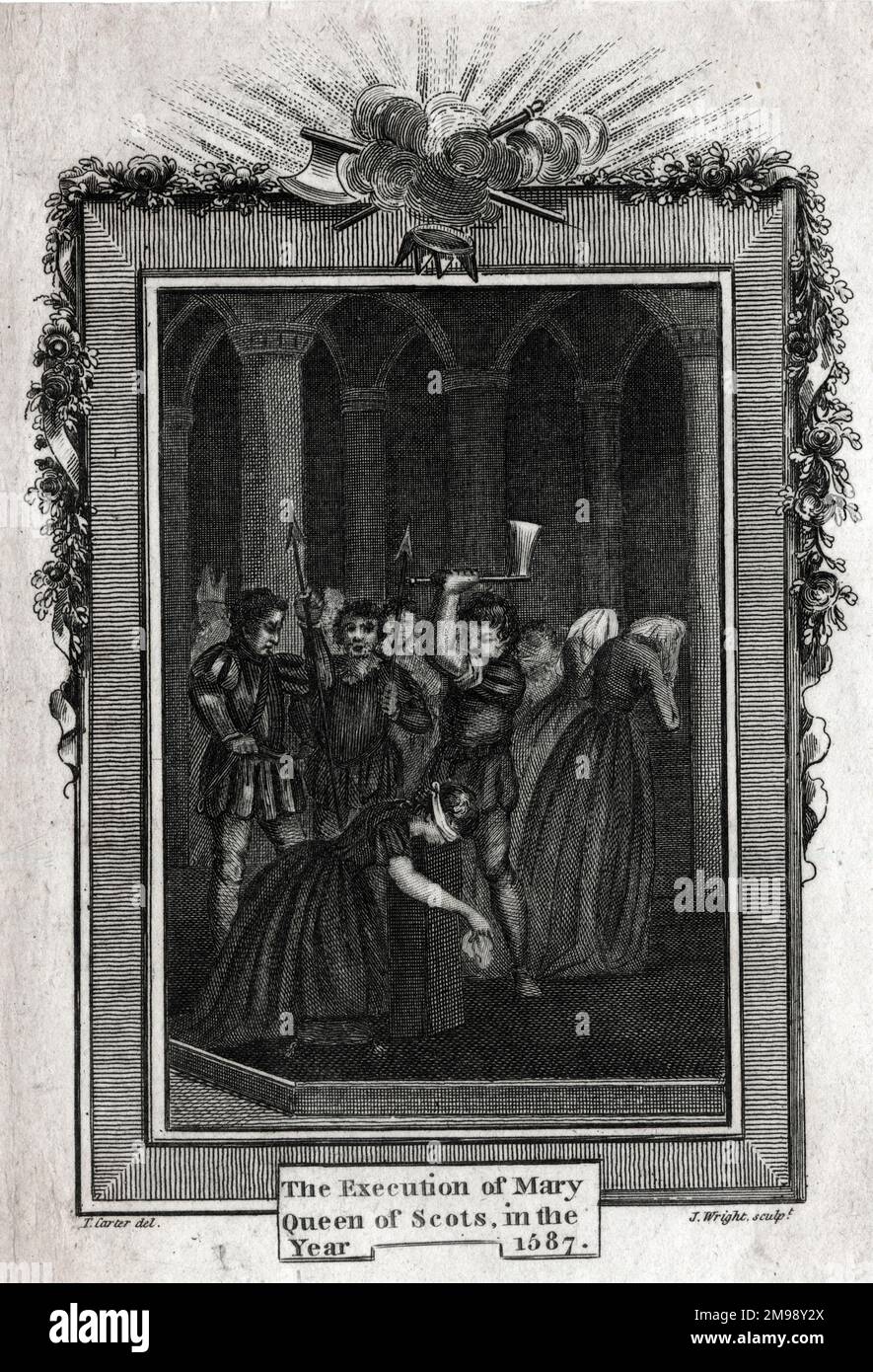 Execution of Mary Queen of Scots Stock Photo - Alamy