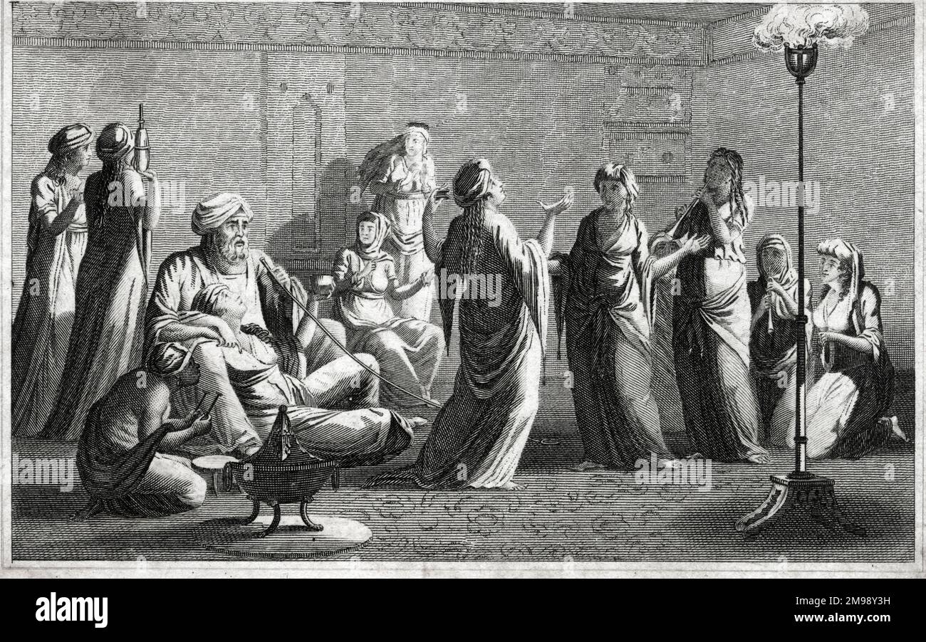 Entertainments in an Egyptian Harem Stock Photo - Alamy