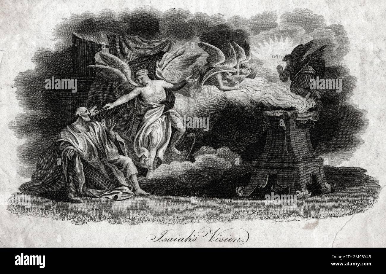 Isaiah's Vision as recounted in the Bible (Old Testament Stock Photo ...
