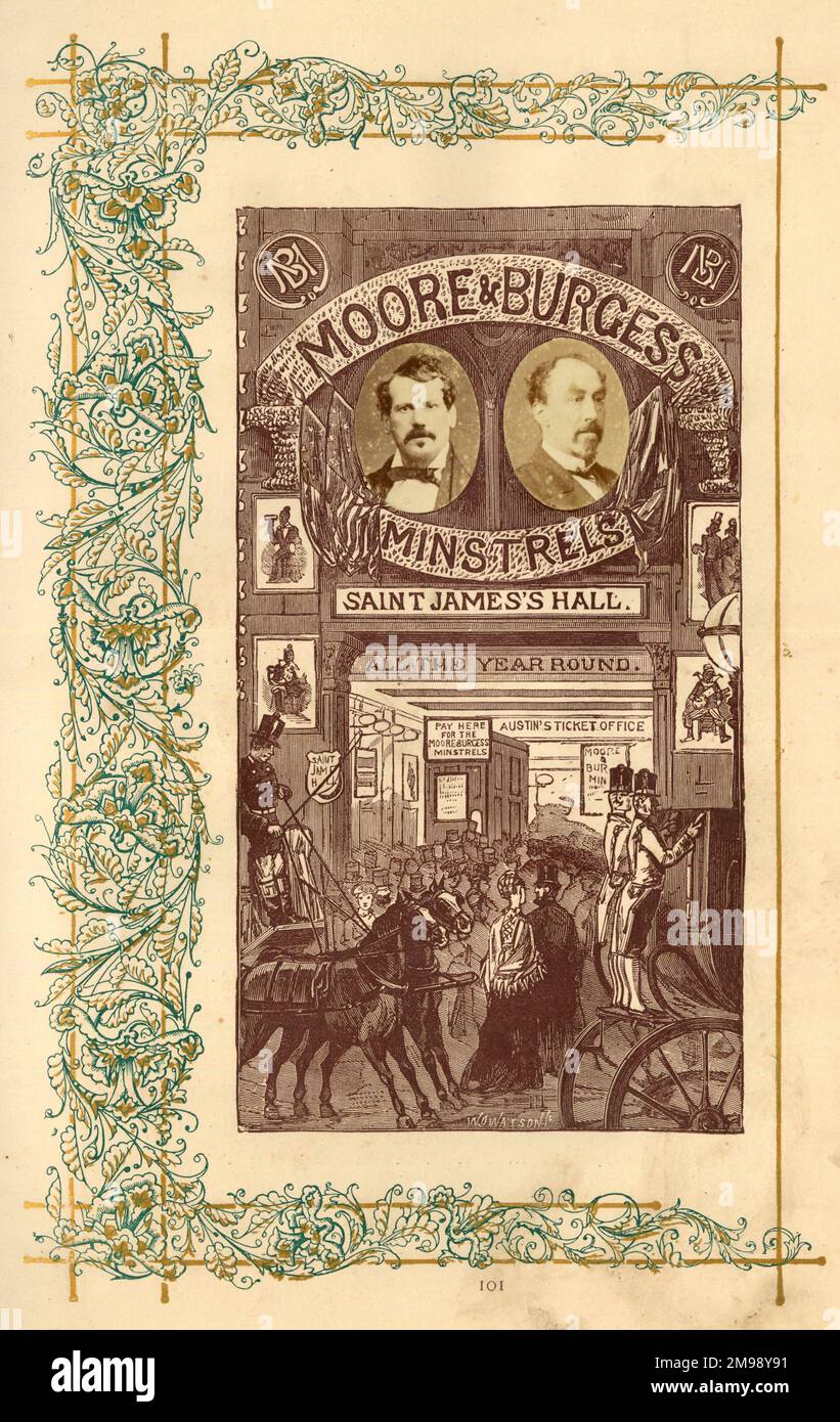 Moore & Burgess Minstrels, appearing at St James's Hall, London Stock ...