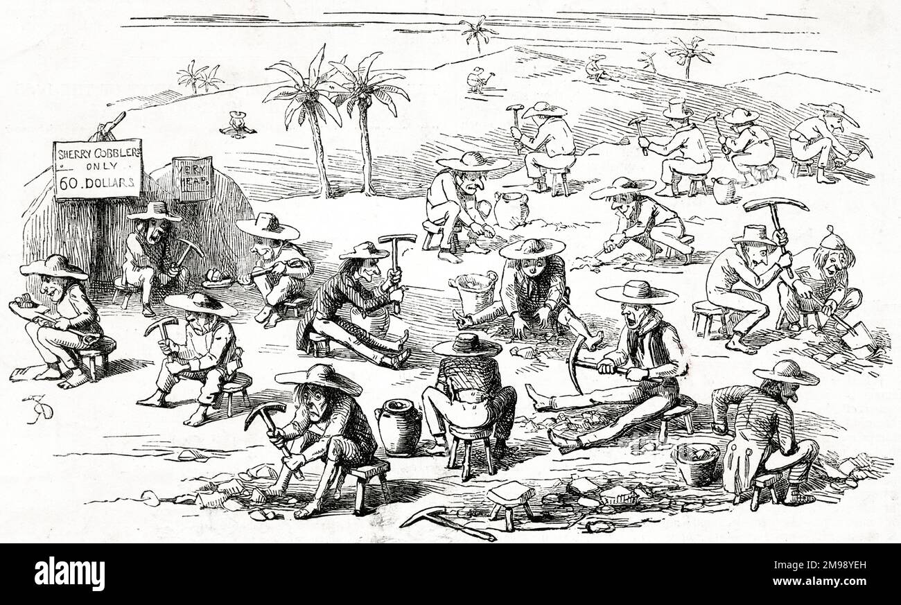 Gold prospecting cartoon hi-res stock photography and images - Alamy