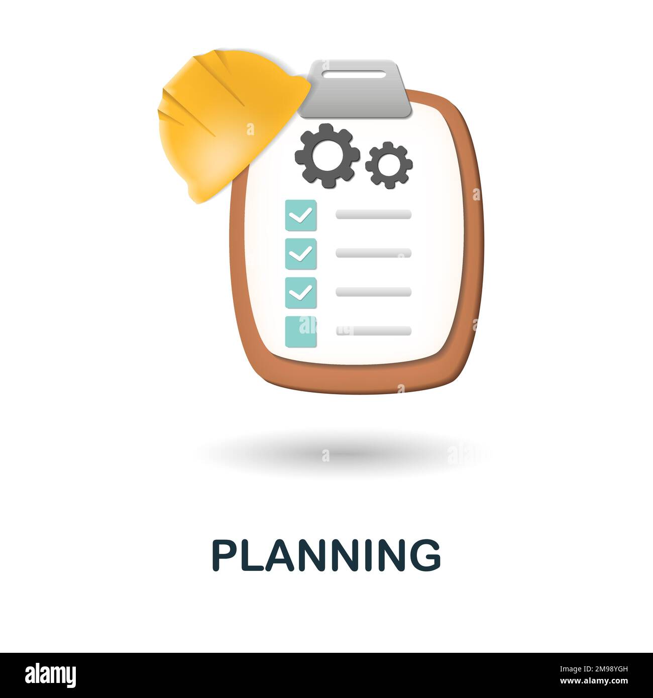 Planning icon. 3d illustration from engineering collection. Creative ...