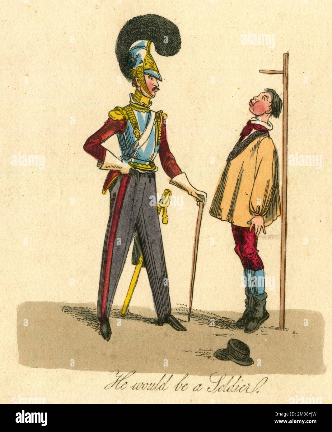 Military cartoon, He would be a Soldier Stock Photo - Alamy