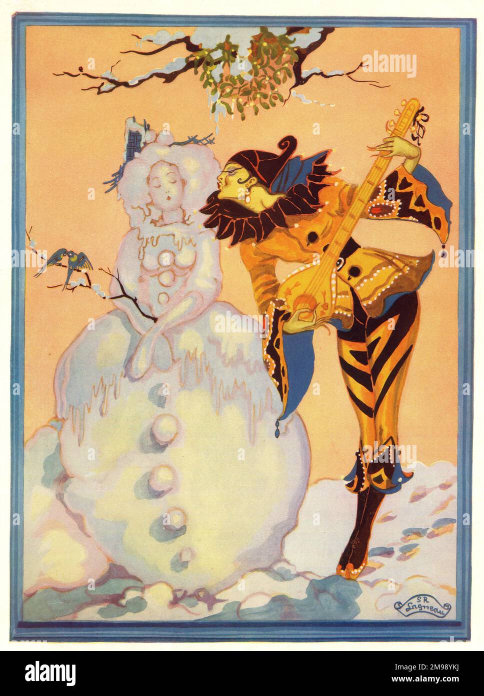 A Melting Moment or The Warm Kiss by S R Lagneau Stock Photo - Alamy