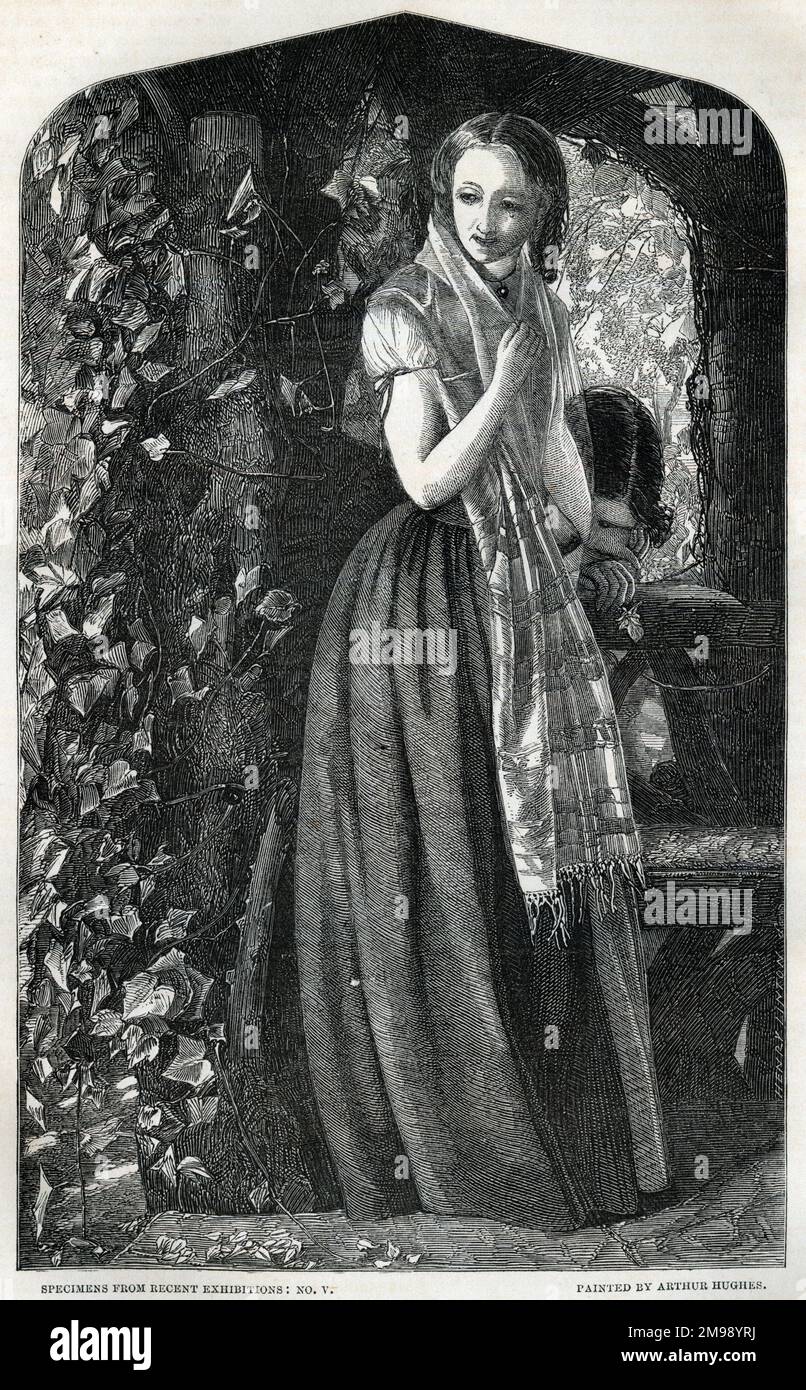 April Love by Arthur Hughes, Pre-Raphaelite artist Stock Photo - Alamy