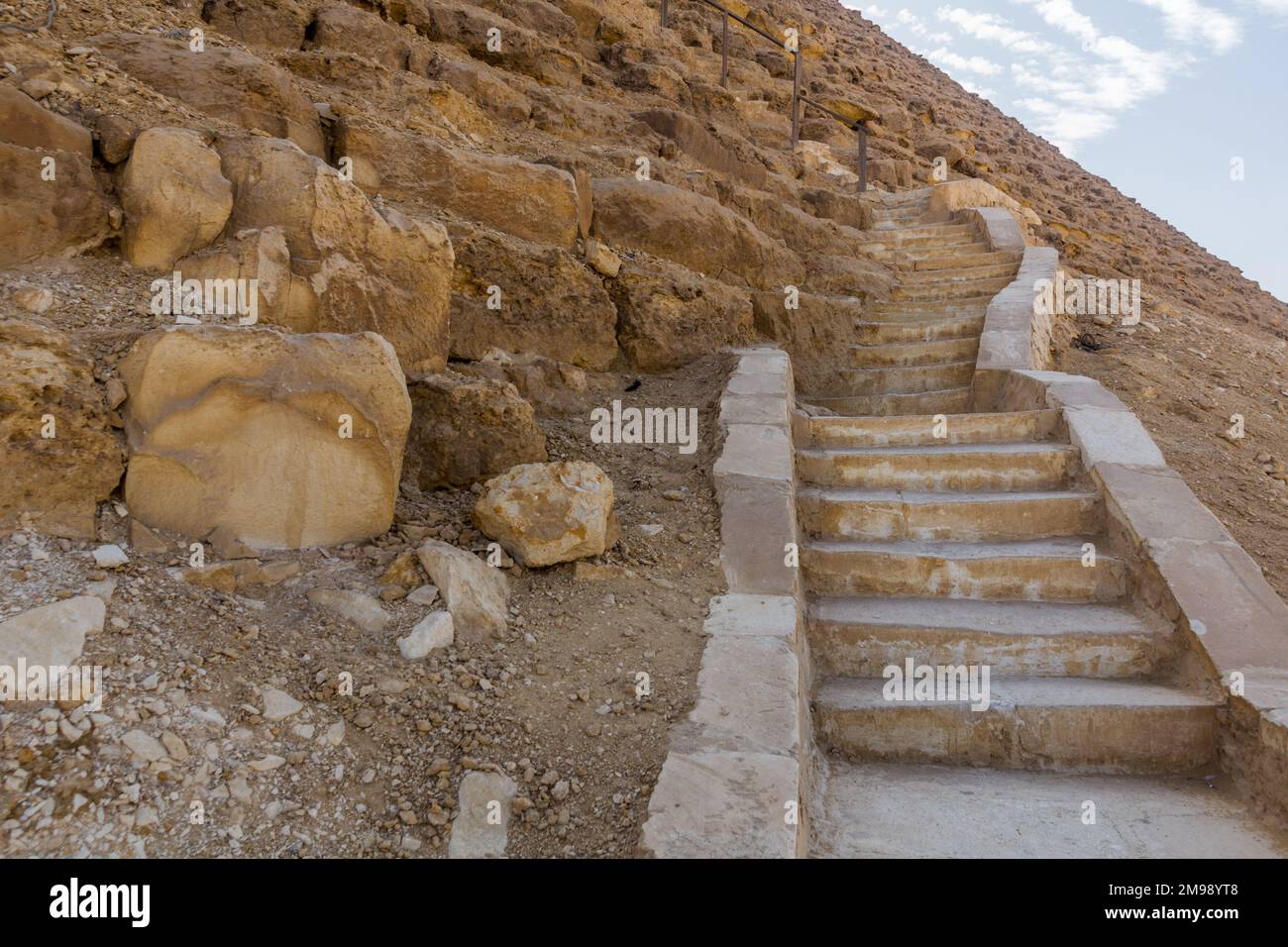 Stairs to the Red Pyramid in Dahshur, Egypt Stock Photo - Alamy