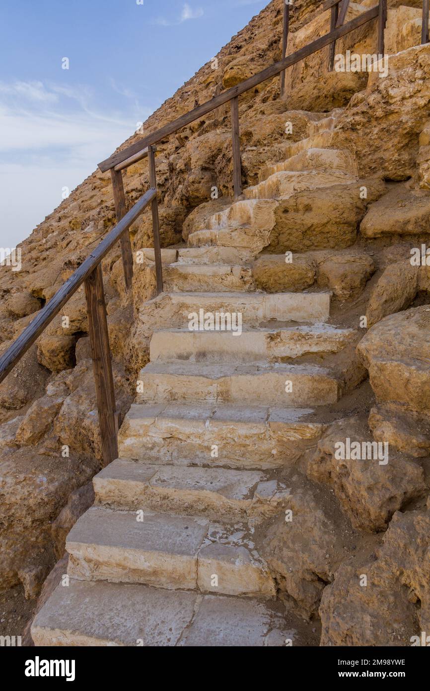 Stairs to the Red Pyramid in Dahshur, Egypt Stock Photo - Alamy